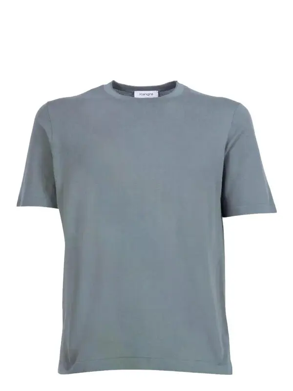 KANGRA Fine-knit Short-sleeve T-shirt - Grey