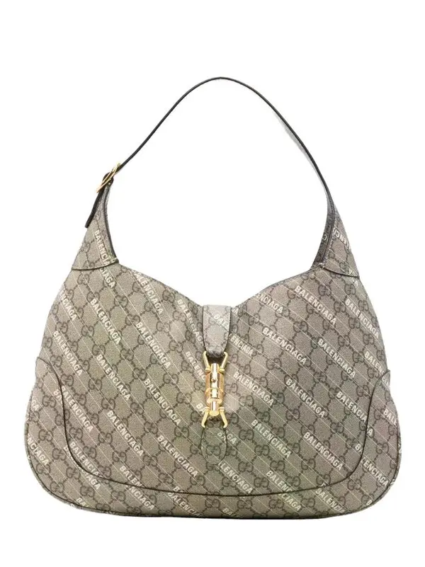Gucci X Balenciaga The Hacker Project Gg Supreme Jackie 1961 Shoulder Bag - Neutrals
