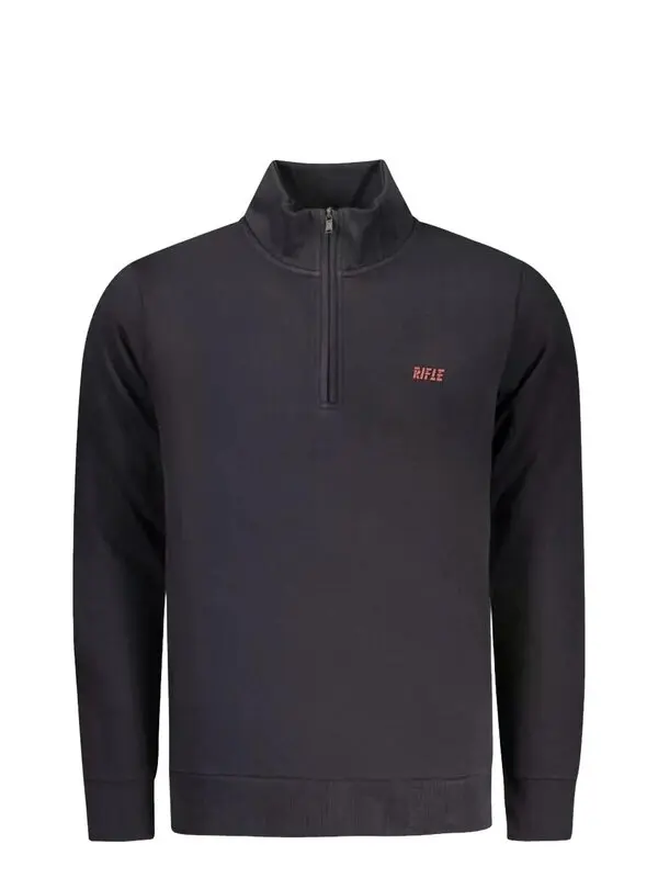 RIFLE Quarter-zip Cotton Sweatshirt - Grey