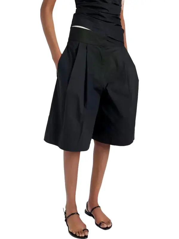 Proenza Schouler White Label Clio Pleated Shorts - Black