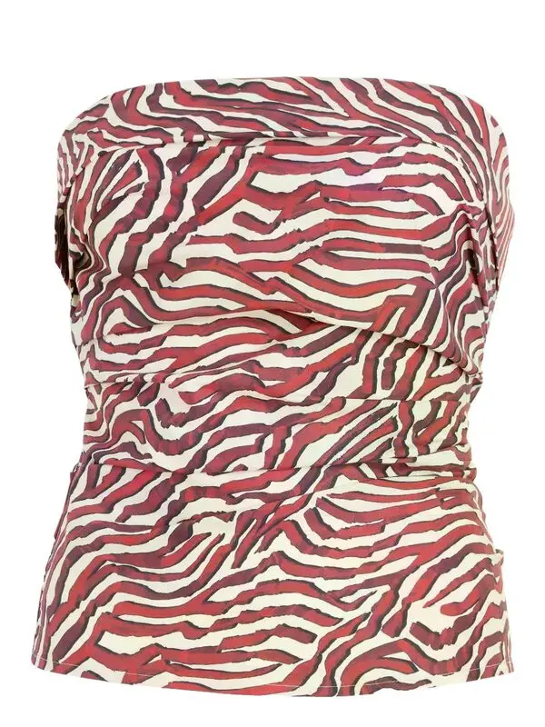 Proenza Schouler White Label Maisy Strapless Top - Red