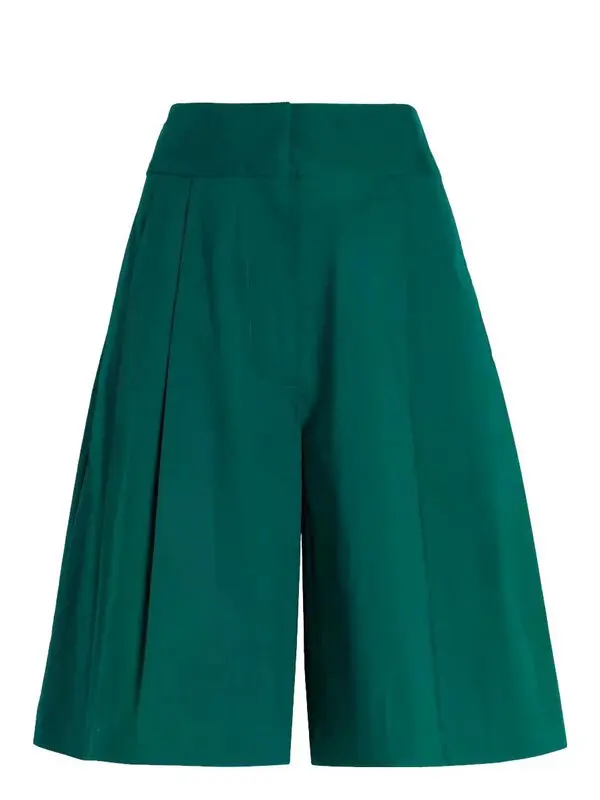 Proenza Schouler White Label Clio Pleated Shorts - Green
