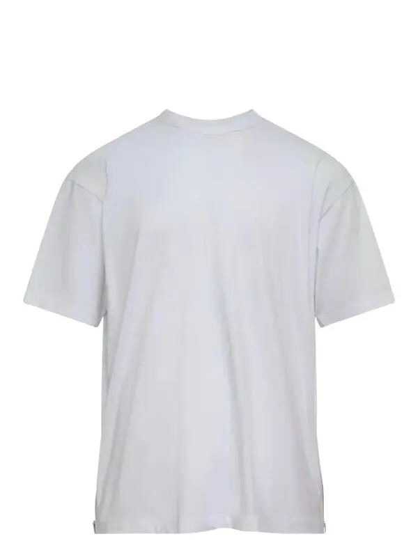 Comme Des Garçons Zip-detail Short-sleeve T-shirt - White