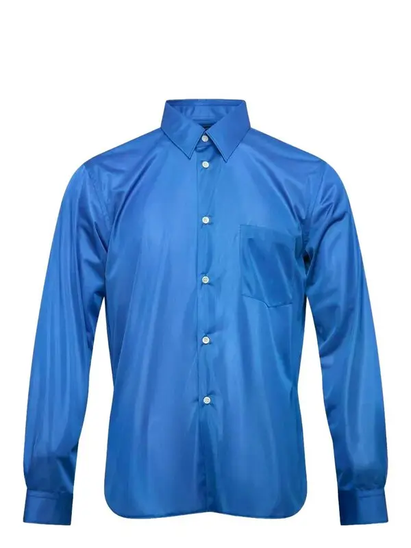 Comme Des Garçons Button-up Chest-pocket Shirt - Blue
