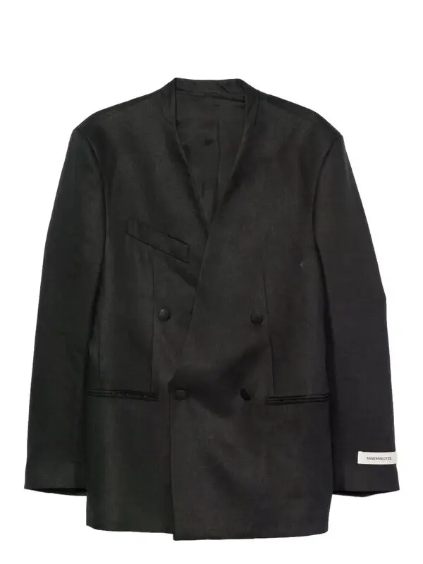 NINEMINUTES Double-breasted Blazer - Black