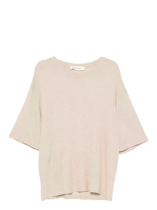 NINEMINUTES Club Crochet-knit T-shirt - Neutrals