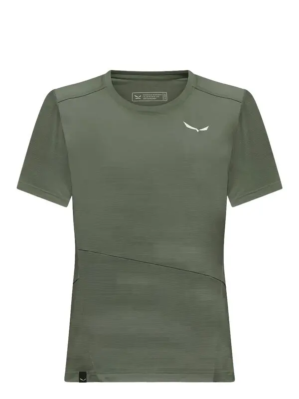 SALEWA Puez Logo-print Panelled T-shirt - Green