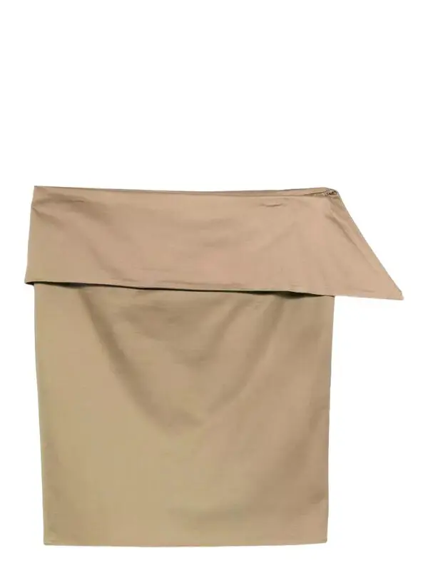 Gucci 2000s Fold-over Mini Skirt - Neutrals