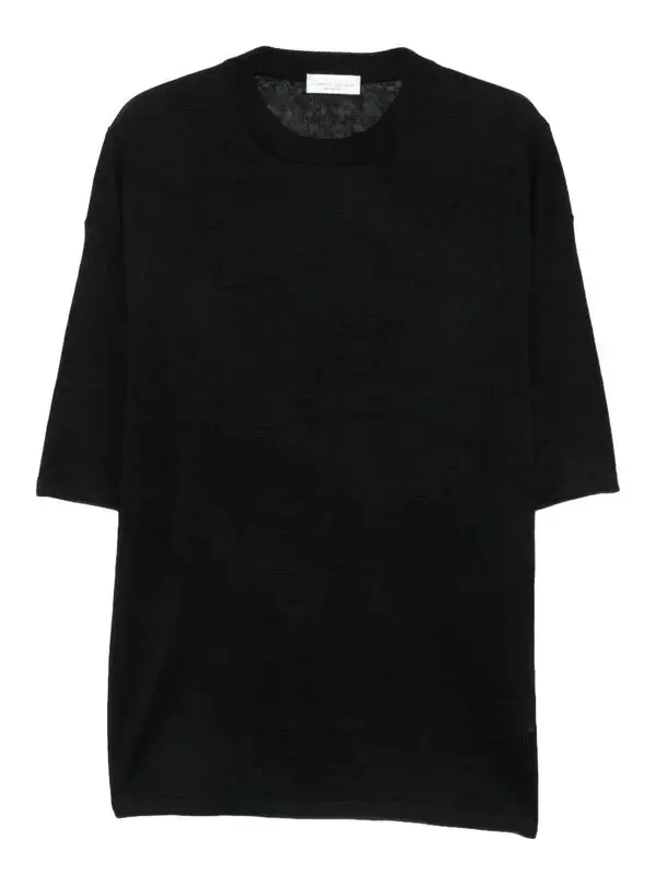 ROBERTO COLLINA Short-sleeve Sweater - Black