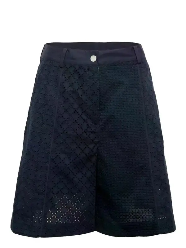 3.1 Phillip Lim Broderie-anglaise Bermuda Shorts - Blue