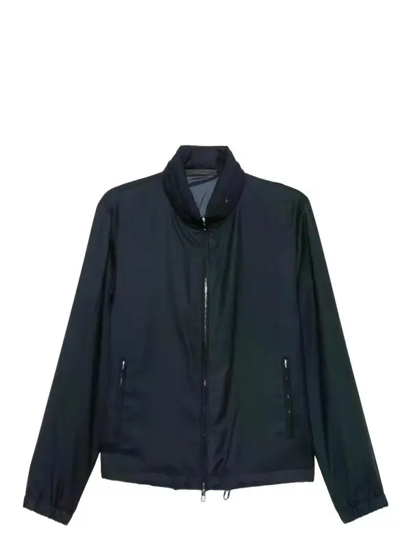 Giorgio Armani Zip-up High-neck Jacket - Blue