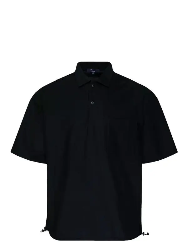 Comme Des Garçons Drawstring-detail Polo Shirt - Black