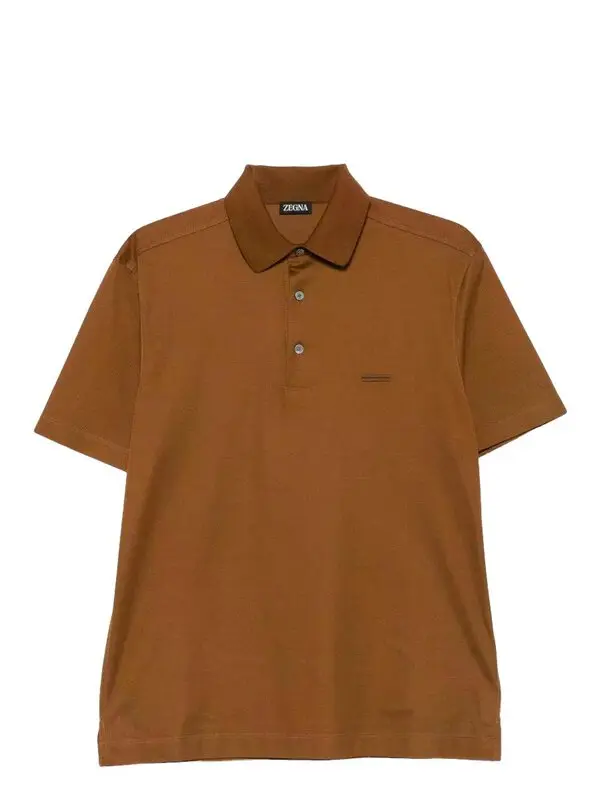 Zegna Short-sleeve Polo Shirt - Brown