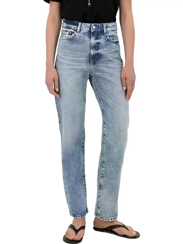 ICON DENIM LOS ANGELES Rory Acid-wash Straight Leg Jeans - Blue
