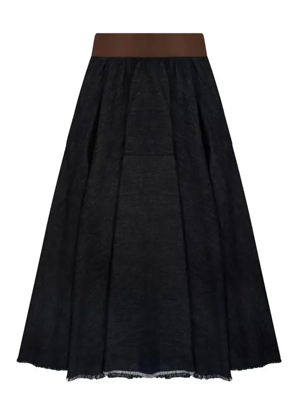 NINE:INTHE:MORNING Panelled Denim Skirt - Blue