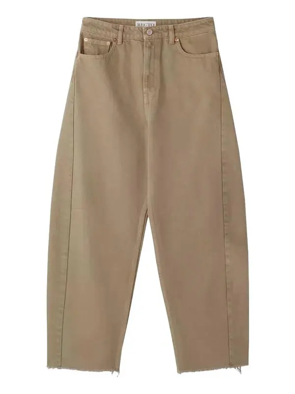 RECTO Washed Curved-leg Jeans - Neutrals