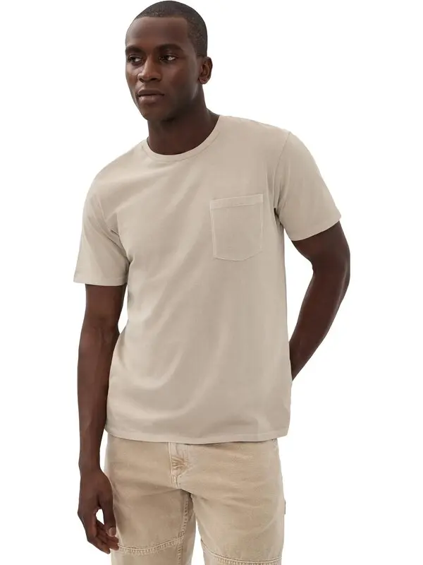 Rag & Bone Garment Dye Classic Pocket Tee - Taupe