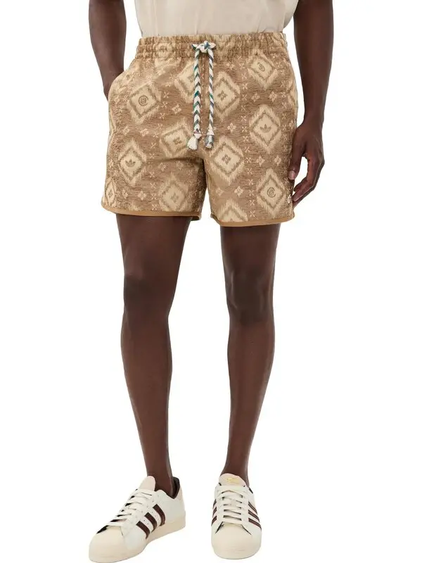 Adidas X Edison Chen Ikat Print Jacquard Shorts - Warm Sandstone