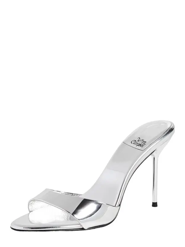 Jeffrey Campbell Ce-soire Mules - Silver Mirror