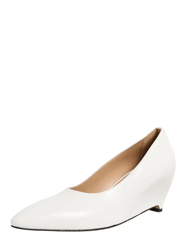 MAISON MARGIELA Heel-less Leather Pumps - White
