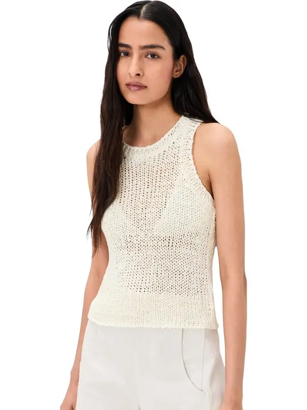 A.L.C. Nelly Sleeveless Knit Top - Off White