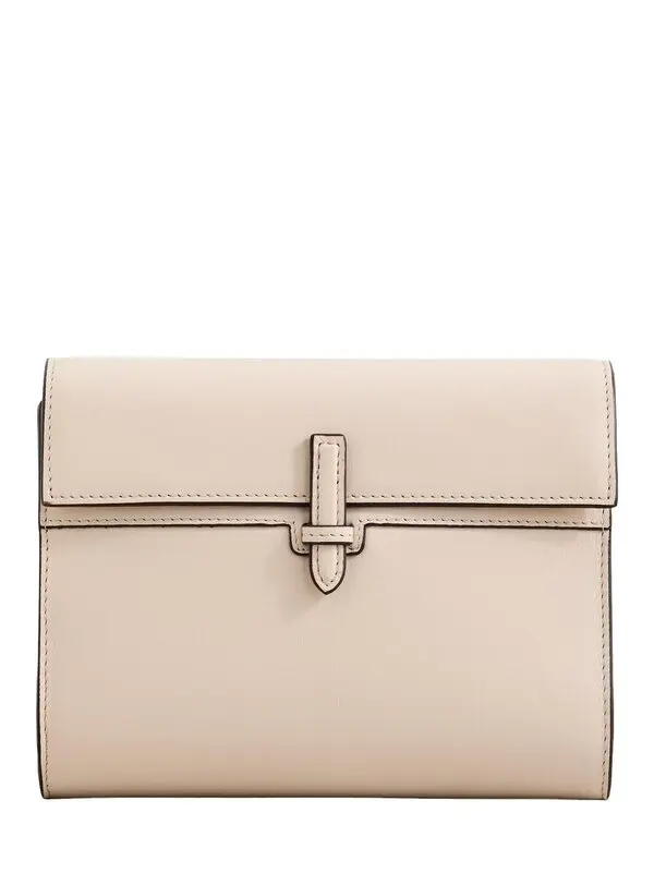 HUNTING SEASON Small Leather Clutch - Oyster