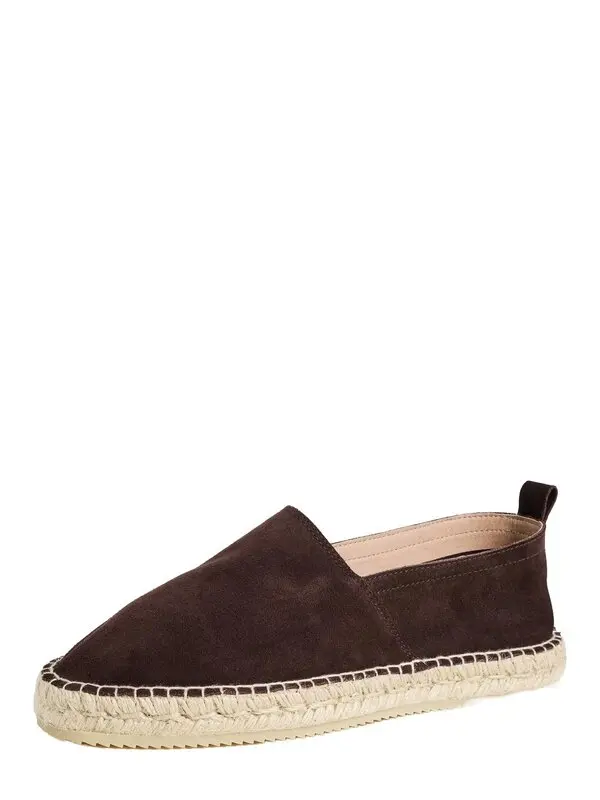 Frescobol Carioca Helio Suede Espadrilles - Dark Brown
