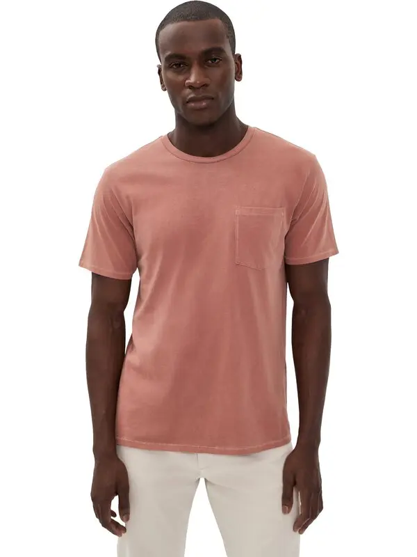 Rag & Bone Garment Dye Classic Pocket Tee - Copper
