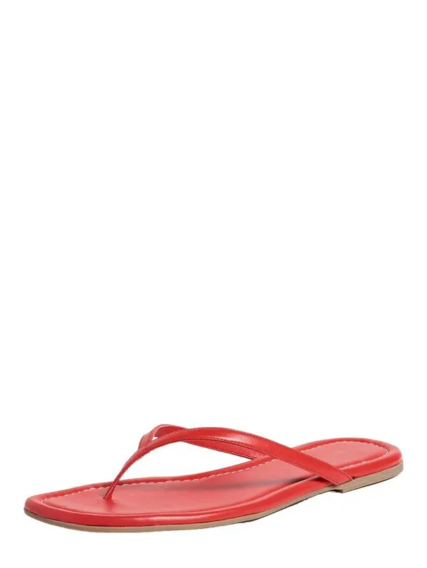 Staud Freja Thong Sandals - Red Rose