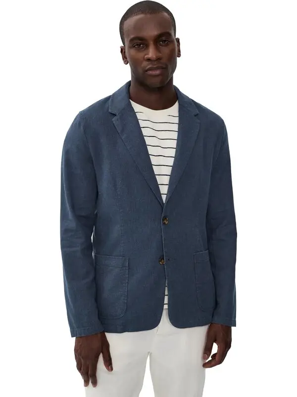 Marine Layer Hemp Blend Blazer - Navy