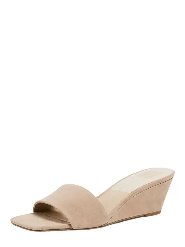 Dolce Vita Suede Wedge Slides - Camel