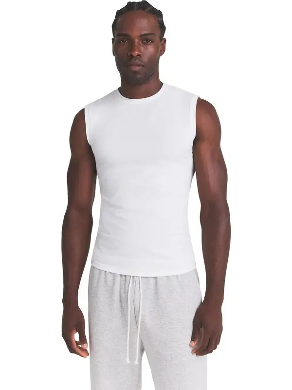 SKIMS Slim Tank Top | White | Medium | Fits Everybody - Marble
