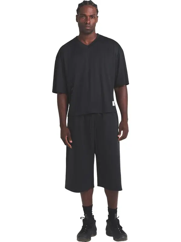SKIMS Cropped Jersey | Black | Medium | Mesh Apparel - Onyx