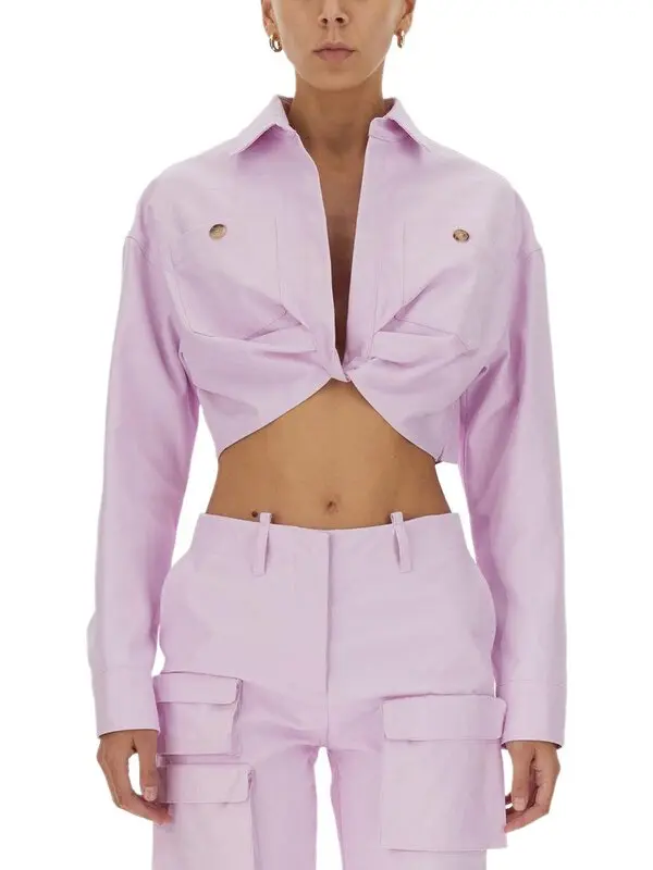 Off-White Cotton Jacket - Lilac