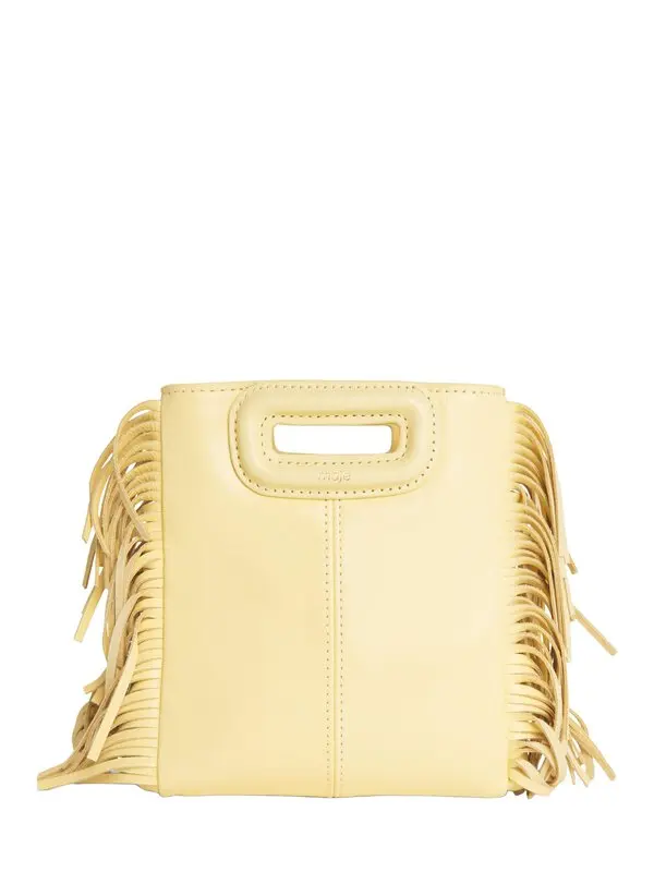 Maje M Mini Leather Top-handle Bag - Yellow