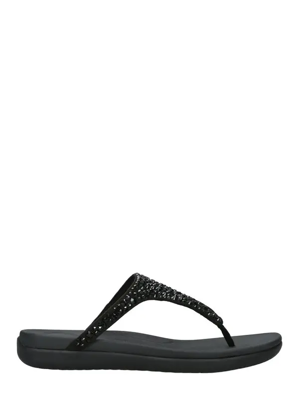 Fitflop Solay Crystal Flip Flops - Black