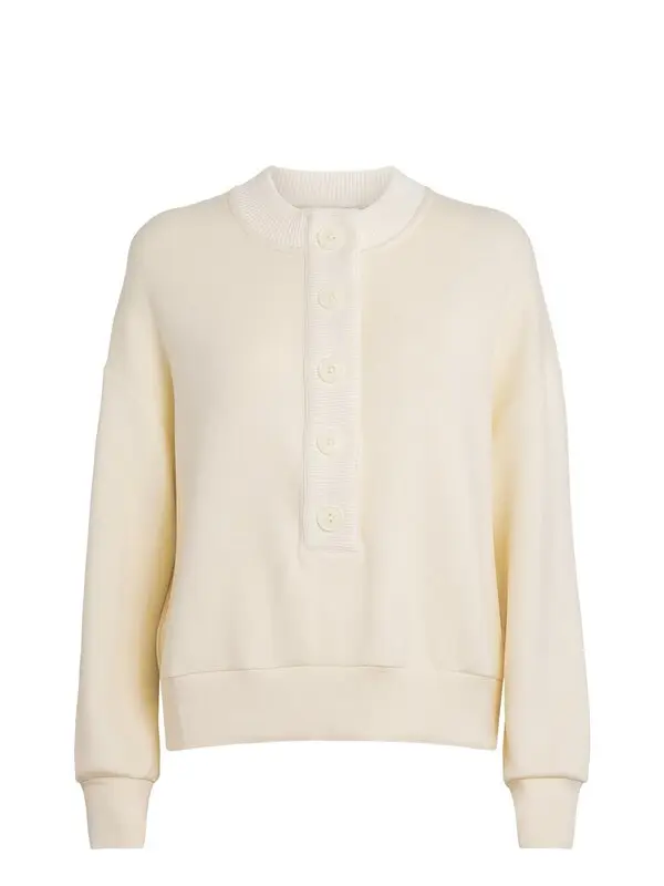 Varley Button-up Sweatshirt - Ivory
