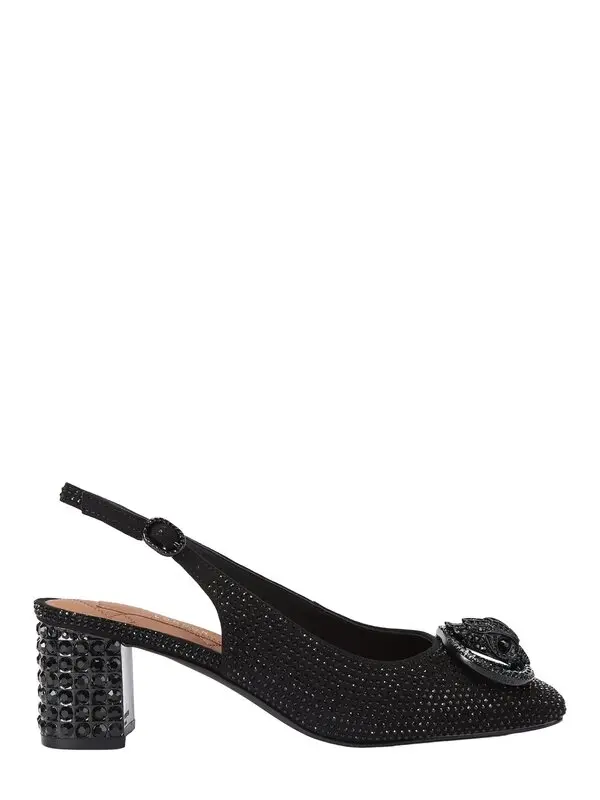 Kurt Geiger Embellished Chelsea Slingback Pumps - Black