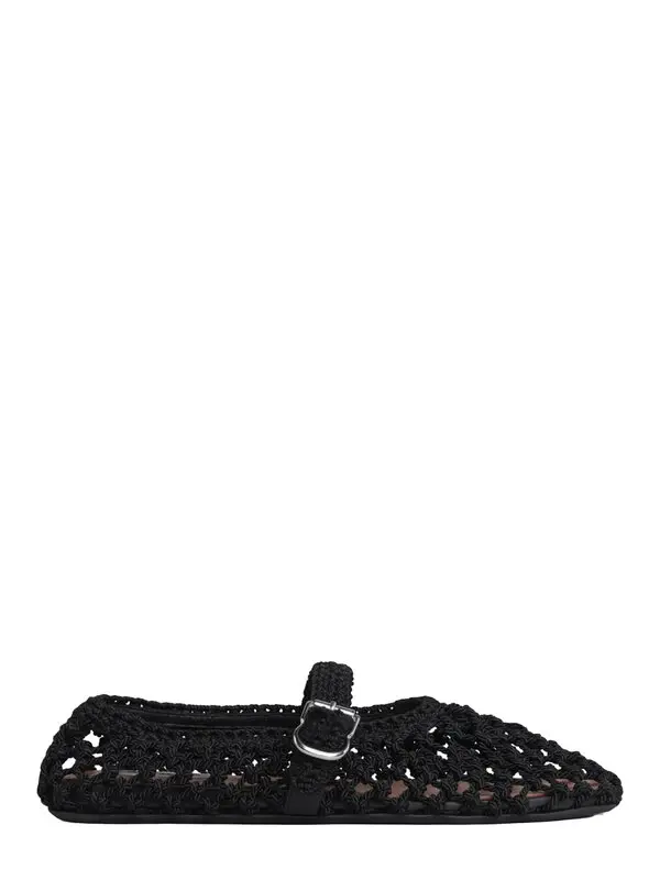 Alaïa Satin Crochet Ballet Flats - Clear