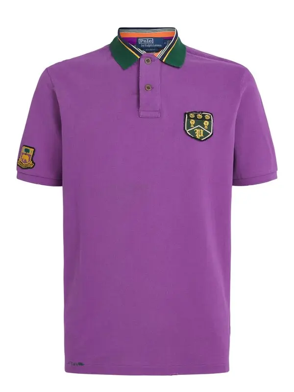 Polo Ralph Lauren Cotton Crest Polo Shirt - Purple