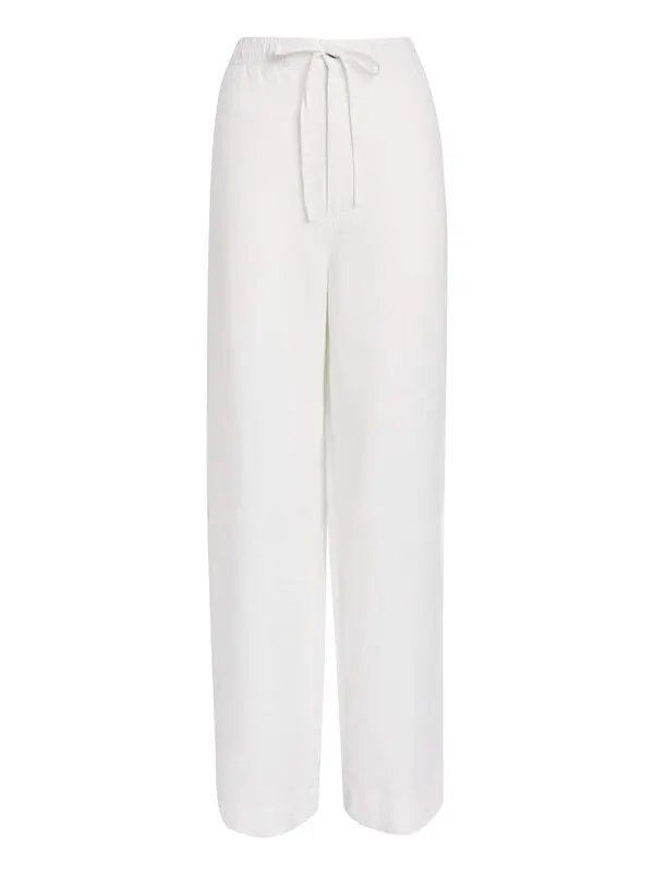 Polo Ralph Lauren Linen Wide-leg Trousers - White