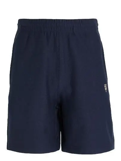 Burberry Cotton-blend Fleece Athletic Shorts - Navy