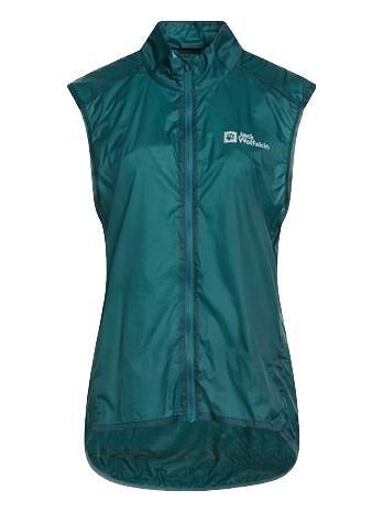 JACK WOLFSKIN Sleeveless Shell Vest - Dark Green