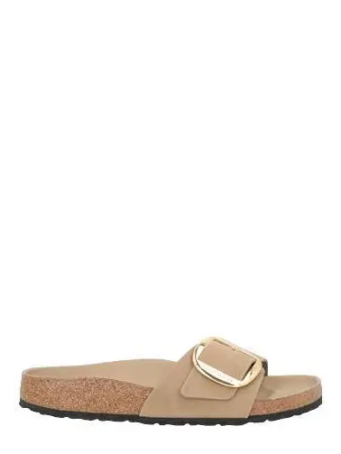 BIRKENSTOCK Leather Slides - Beige