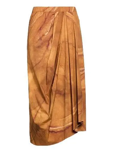 GENTRYPORTOFINO Midi Flared Skirt - Beige