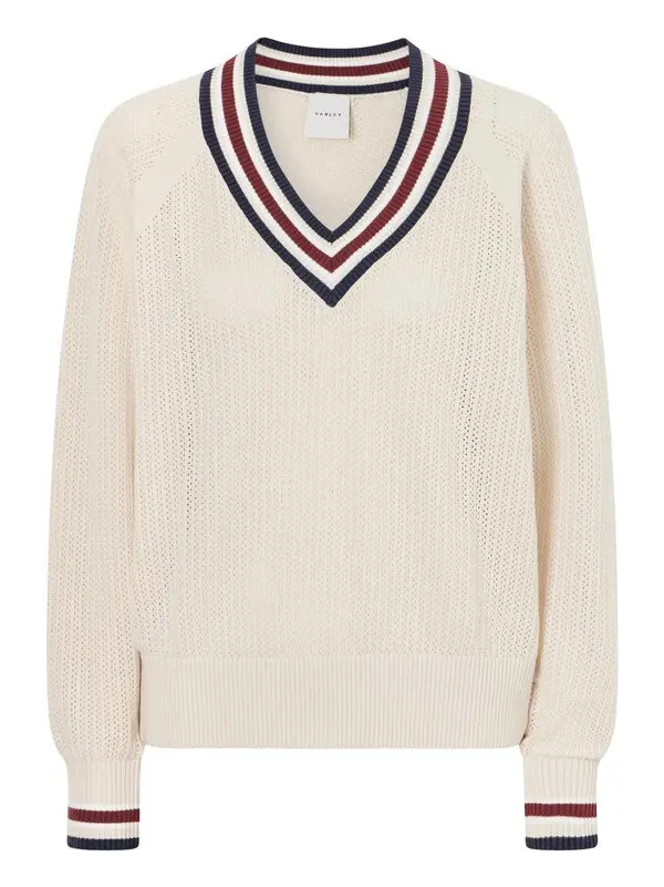 Varley Open-knit Cotton Sweater - Neutrals