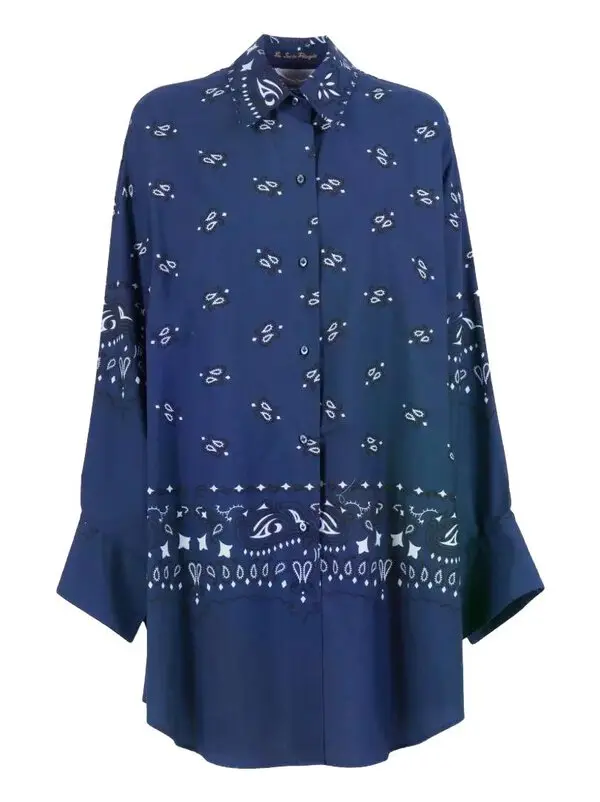 LE SARTE PETTEGOLE Paisley-print Shirt - Blue