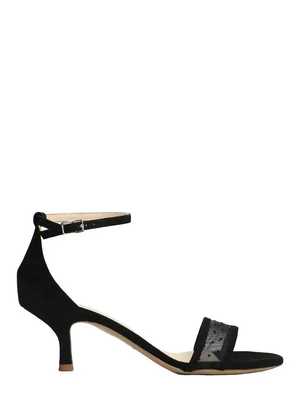 FABIO RUSCONI Polka-dot Ankle Strap Sandals - Black