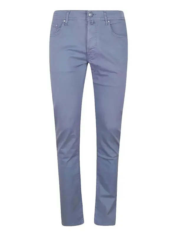 Jacob Cohen Logo-patch Skinny Trousers - Blue