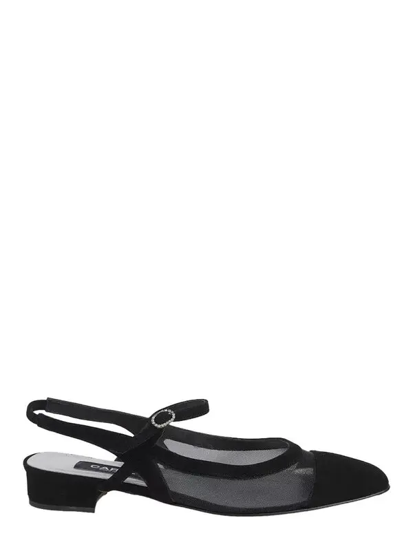 CAREL Mesh-panelled Slingback Ballet Flats - White